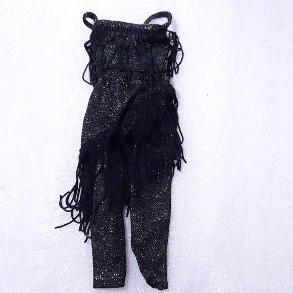 Toys | Vintage Shillman Black Gold Metallic Shiny Fringe Jumpsuit ...